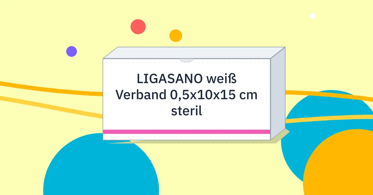 Symbolbild: Packung mit der Aufschrift LIGASANO weiß Verband 0,5x10x15 cm steril (PZN 17251338) – Verfügbarkeit und Bezug in Apotheken in Frankfurt am Main