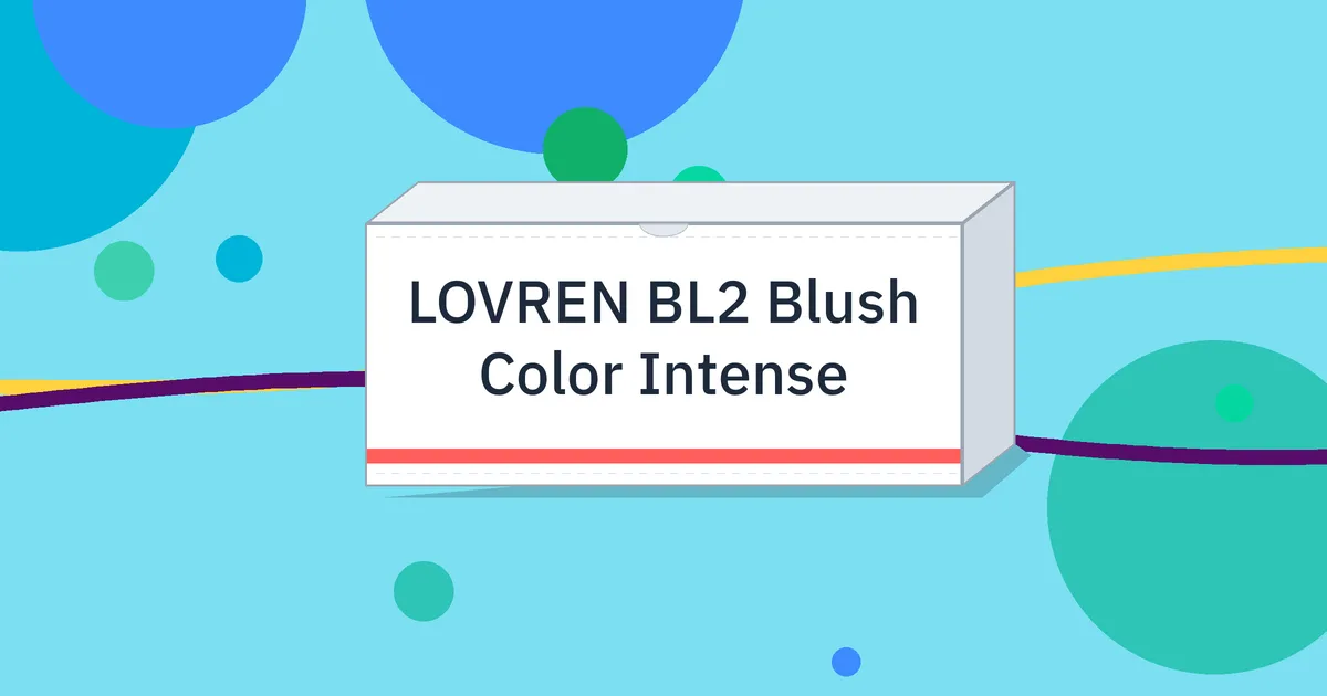 Symbolbild: Packung mit der Aufschrift LOVREN BL2 Blush Color Intense (PZN 20031296) – Verfügbarkeit und Bezug in Apotheken in Frankfurt am Main