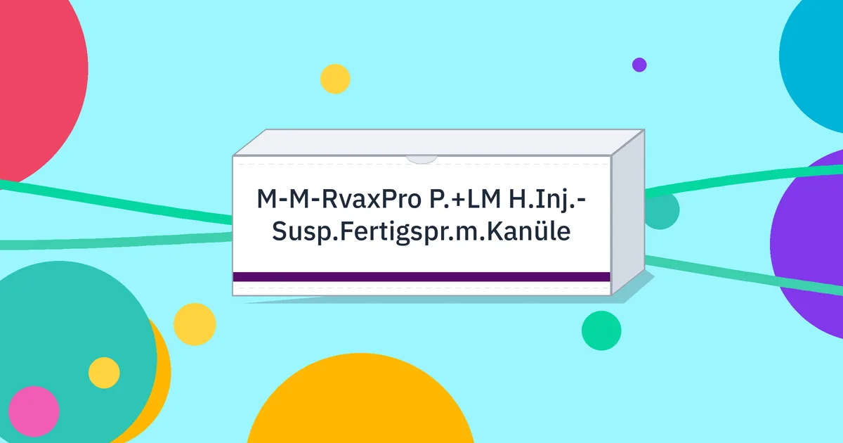 Symbolbild: Packung mit der Aufschrift M-M-RvaxPro P.+LM H.Inj.-Susp.Fertigspr.m.Kanüle (PZN 01849157) – Verfügbarkeit und Bezug in Apotheken in Frankfurt am Main