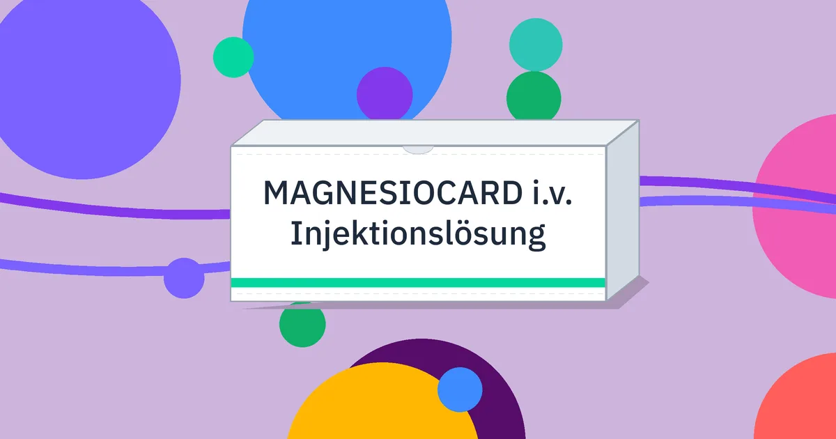 Symbolbild: Packung mit der Aufschrift MAGNESIOCARD i.v. Injektionslösung (PZN 01984091) – Verfügbarkeit und Bezug in Apotheken in Frankfurt am Main