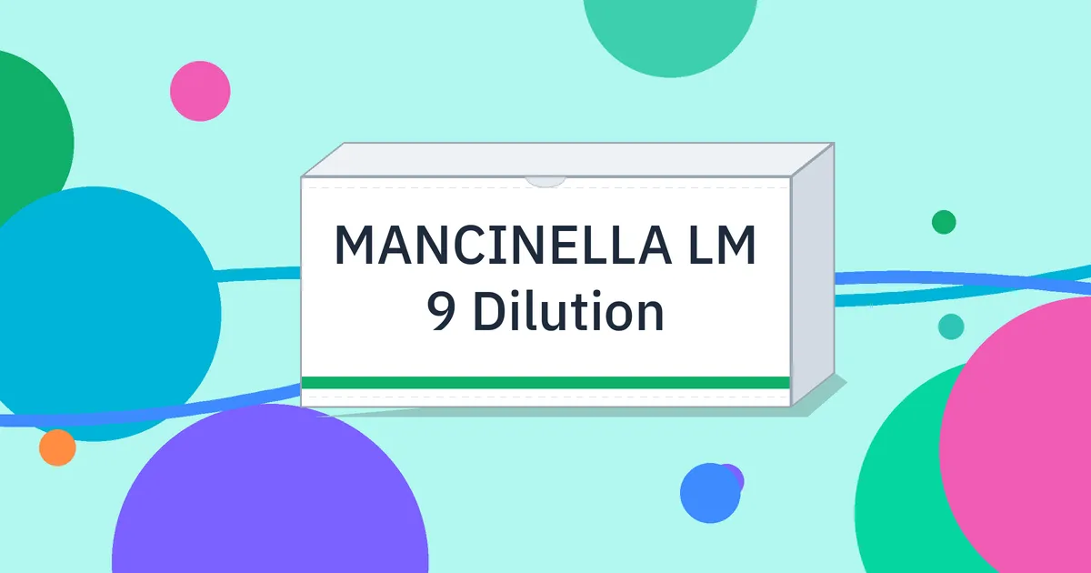 Symbolbild: Packung mit der Aufschrift MANCINELLA LM 9 Dilution (PZN 13540761) – Verfügbarkeit und Bezug in Apotheken in Frankfurt am Main