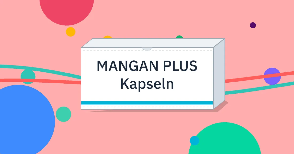Symbolbild: Packung mit der Aufschrift MANGAN PLUS Kapseln (PZN 17304460) – Verfügbarkeit und Bezug in Apotheken in Frankfurt am Main
