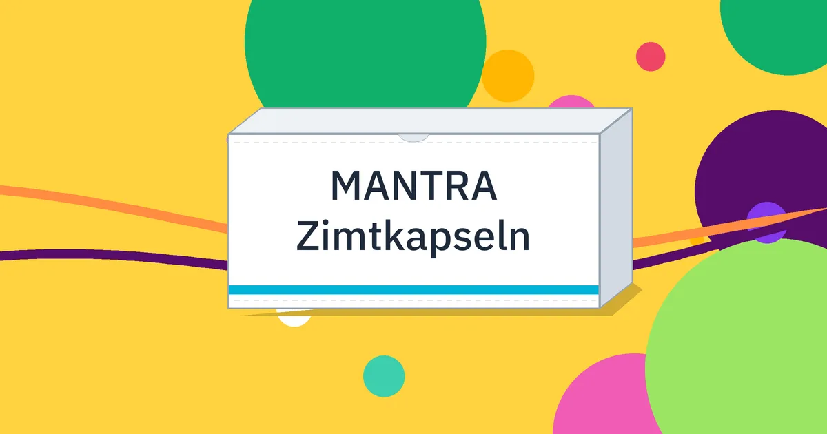 Symbolbild: Packung mit der Aufschrift MANTRA Zimtkapseln (PZN 11016524) – Verfügbarkeit und Bezug in Apotheken in Frankfurt am Main