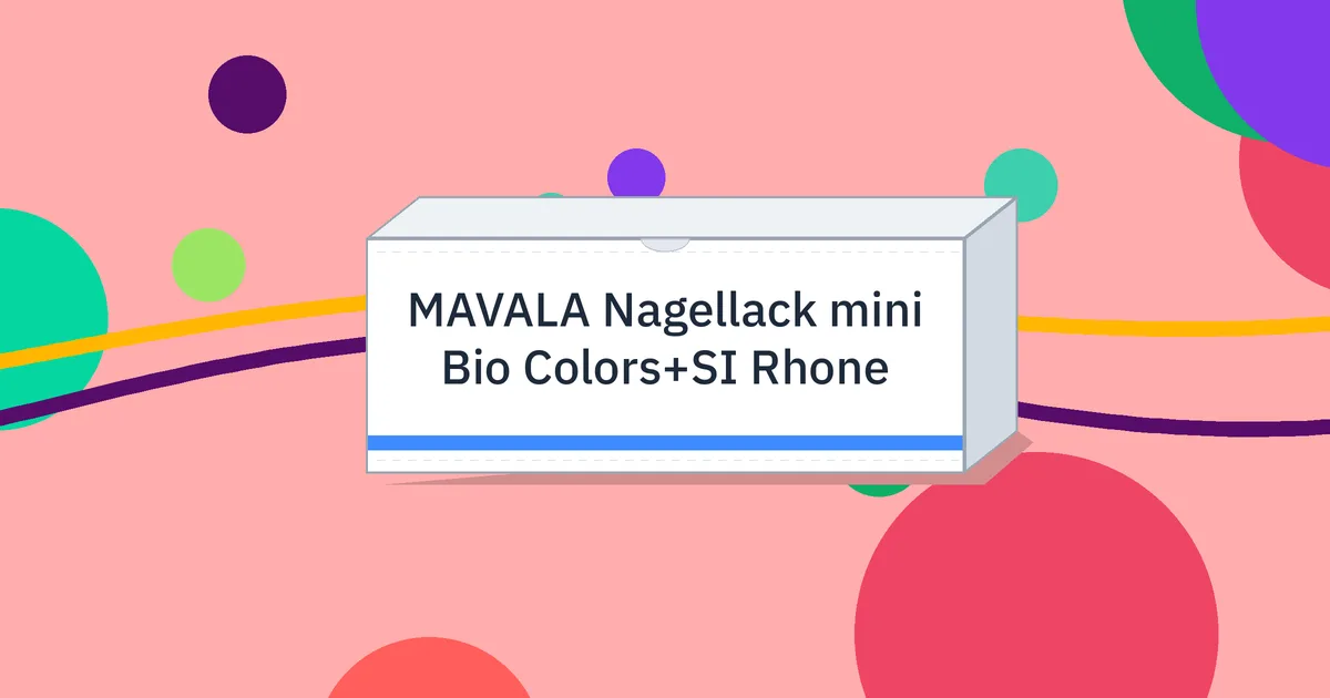 Symbolbild: Packung mit der Aufschrift MAVALA Nagellack mini Bio Colors+SI Rhone (PZN 18449249) – Verfügbarkeit und Bezug in Apotheken in Frankfurt am Main