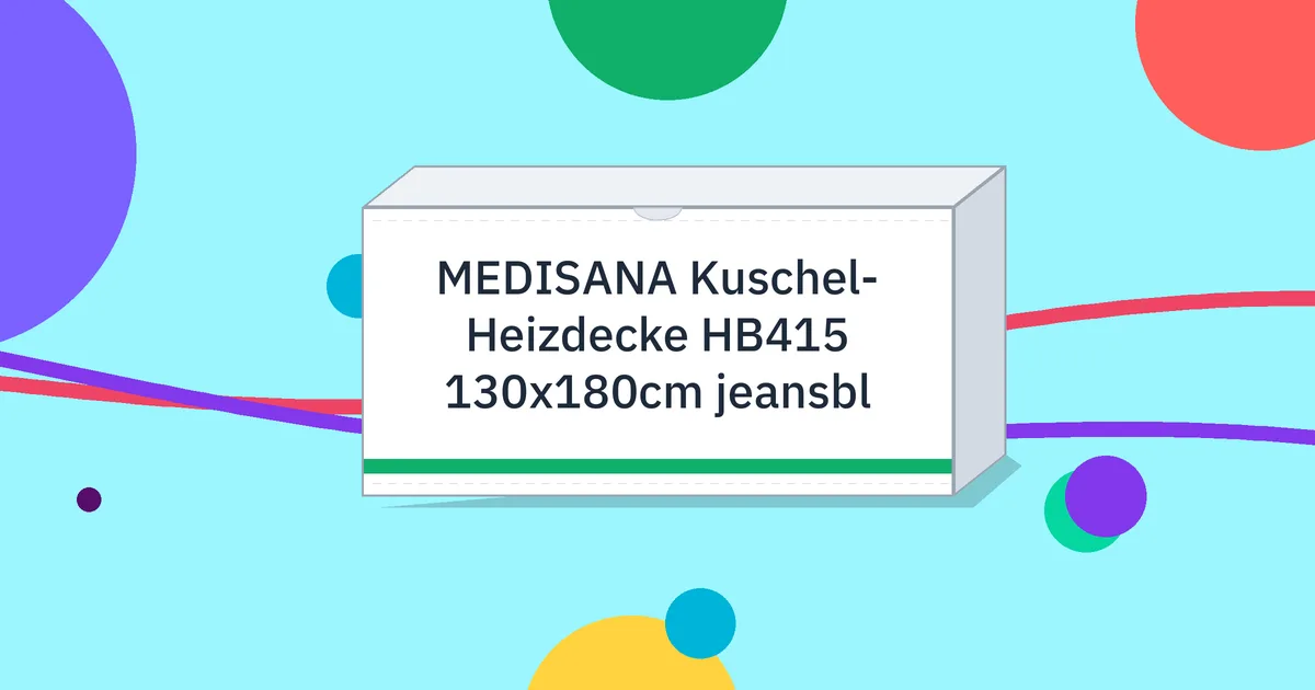 Symbolbild: Packung mit der Aufschrift MEDISANA Kuschel-Heizdecke HB415 130x180cm jeansbl (PZN 20835161) – Verfügbarkeit und Bezug in Apotheken in Frankfurt am Main