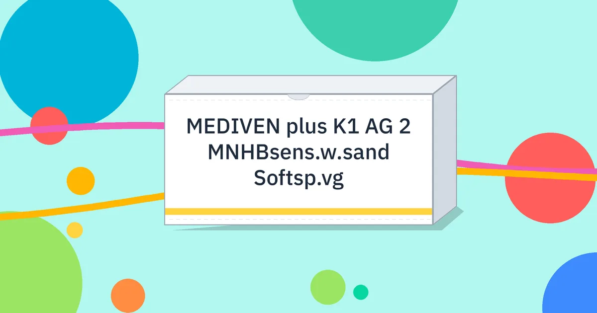 Symbolbild: Packung mit der Aufschrift MEDIVEN plus K1 AG 2 MNHBsens.w.sand Softsp.vg (PZN 18941513) – Verfügbarkeit und Bezug in Apotheken in Frankfurt am Main