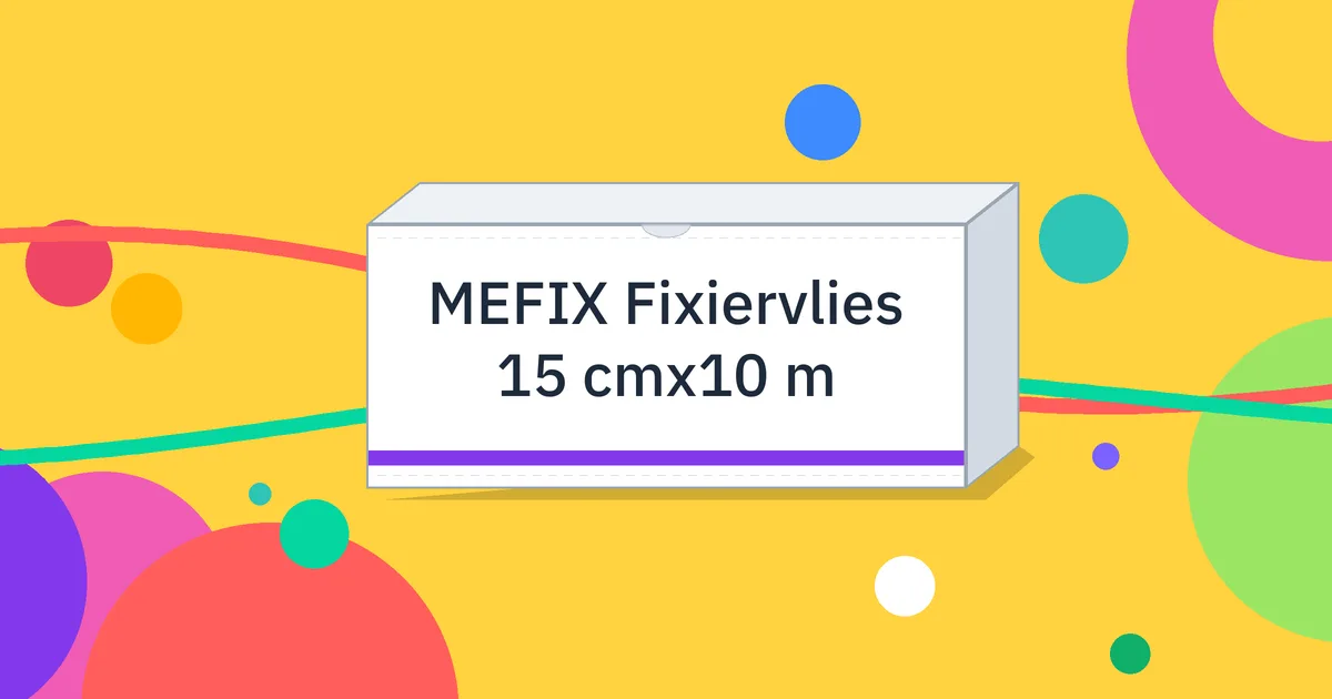 Symbolbild: Packung mit der Aufschrift MEFIX Fixiervlies 15 cmx10 m (PZN 15375361) – Verfügbarkeit und Bezug in Apotheken in Frankfurt am Main