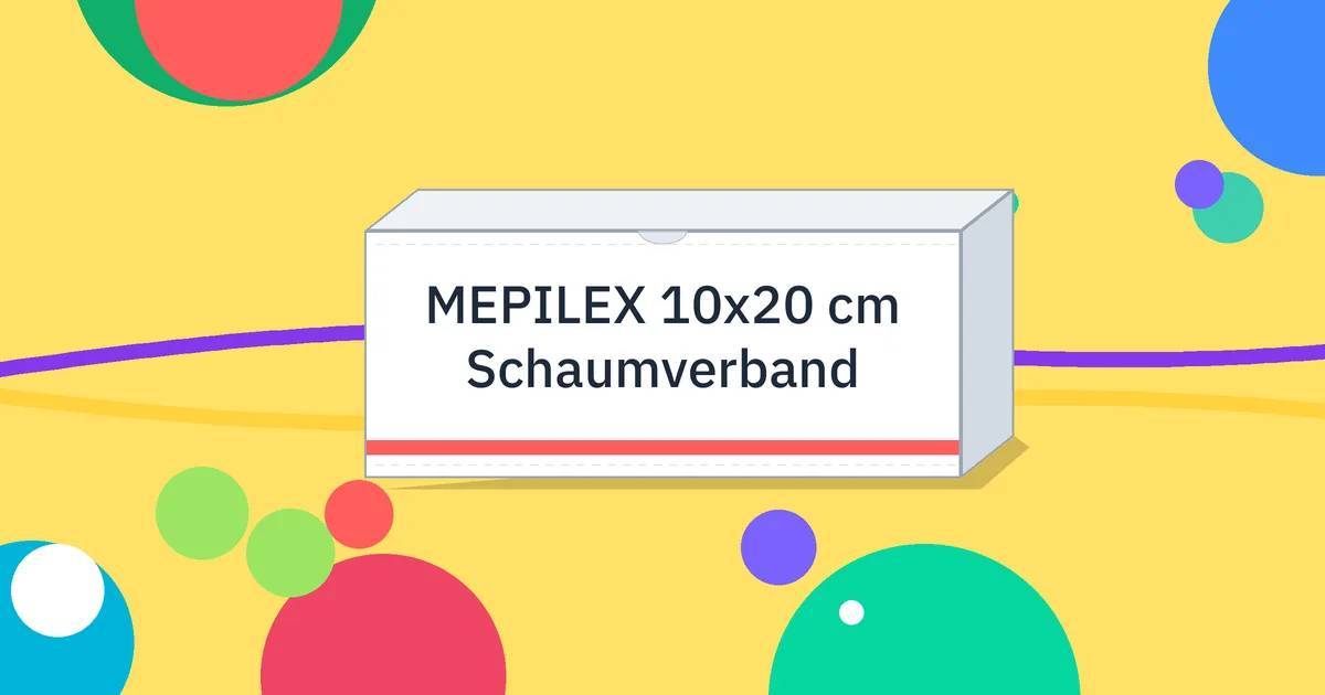 Symbolbild: Packung mit der Aufschrift MEPILEX 10x20 cm Schaumverband (PZN 11857169) – Verfügbarkeit und Bezug in Apotheken in Frankfurt am Main