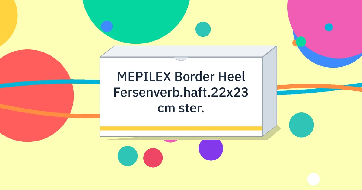 Symbolbild: Packung mit der Aufschrift MEPILEX Border Heel Fersenverb.haft.22x23 cm ster. (PZN 20398387) – Verfügbarkeit und Bezug in Apotheken in Frankfurt am Main