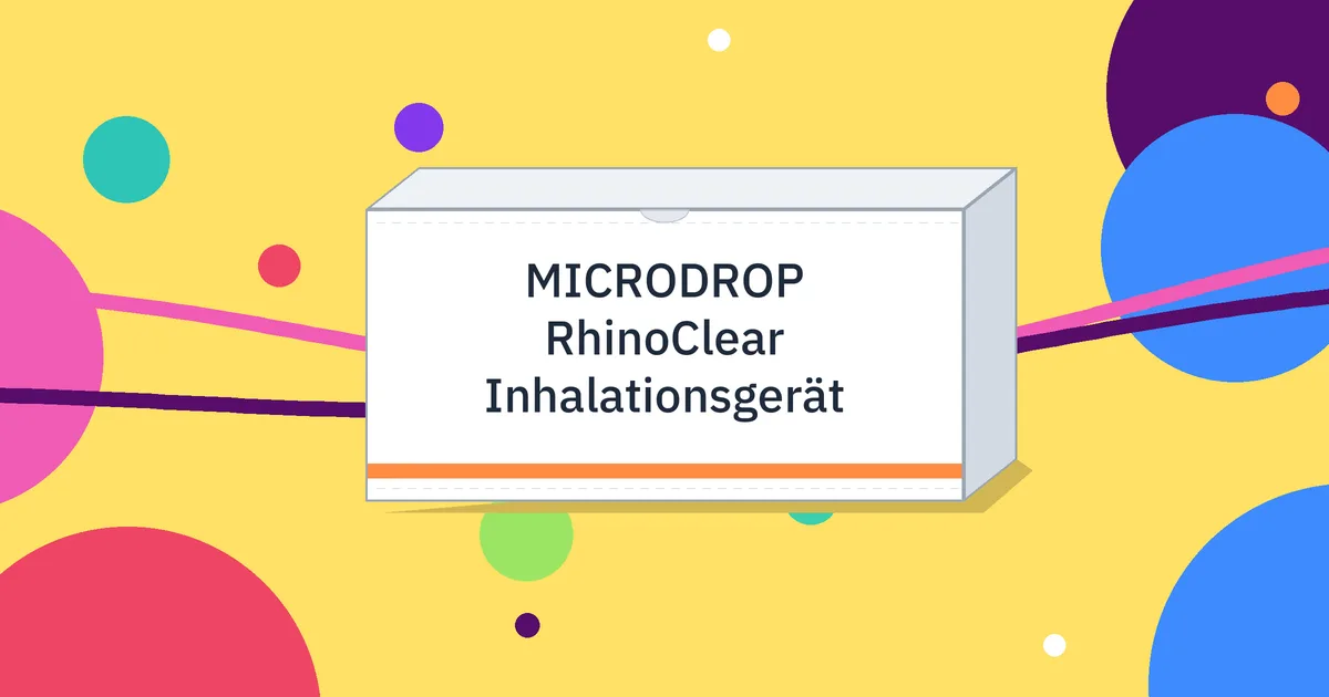 Symbolbild: Packung mit der Aufschrift MICRODROP RhinoClear Inhalationsgerät (PZN 10268028) – Verfügbarkeit und Bezug in Apotheken in Frankfurt am Main