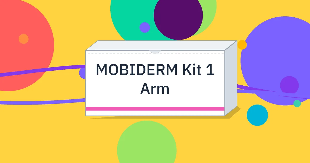 Symbolbild: Packung mit der Aufschrift MOBIDERM Kit 1 Arm (PZN 07034858) – Verfügbarkeit und Bezug in Apotheken in Frankfurt am Main