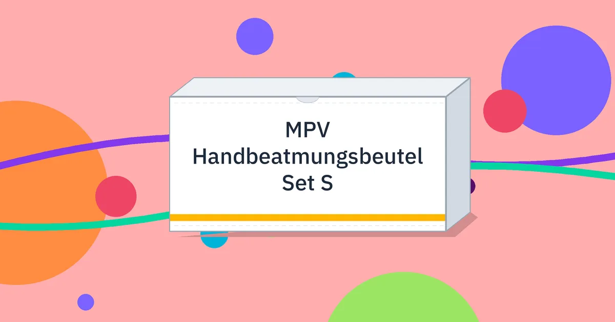 Symbolbild: Packung mit der Aufschrift MPV Handbeatmungsbeutel Set S (PZN 06646200) – Verfügbarkeit und Bezug in Apotheken in Frankfurt am Main