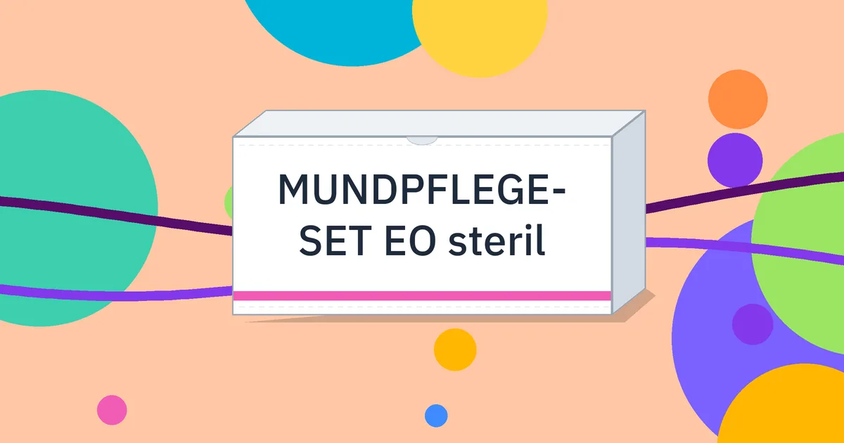 Symbolbild: Packung mit der Aufschrift MUNDPFLEGE-SET EO steril (PZN 19250900) – Verfügbarkeit und Bezug in Apotheken in Frankfurt am Main