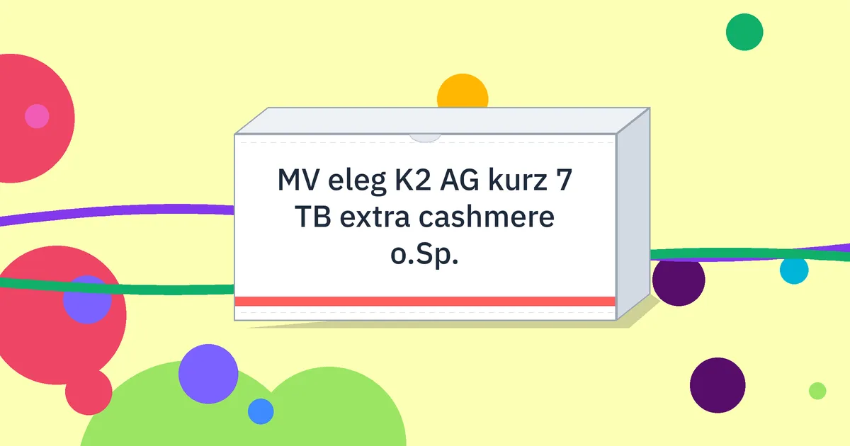 Symbolbild: Packung mit der Aufschrift MV eleg K2 AG kurz 7 TB extra cashmere o.Sp. (PZN 14673470) – Verfügbarkeit und Bezug in Apotheken in Frankfurt am Main