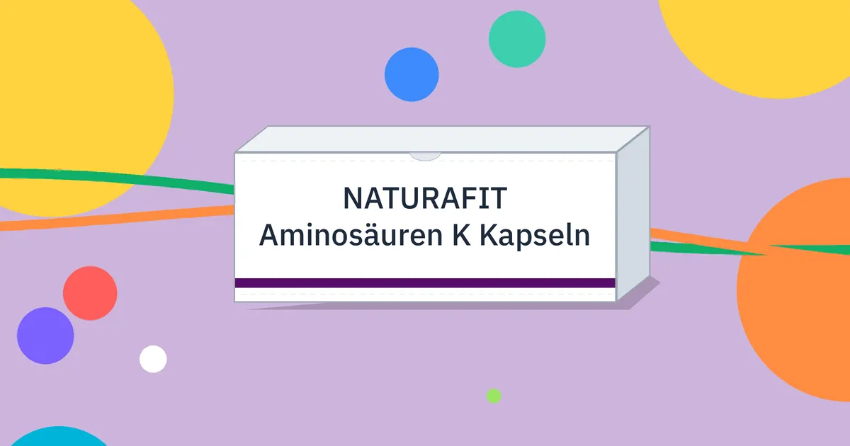Symbolbild: Packung mit der Aufschrift NATURAFIT Aminosäuren K Kapseln (PZN 12515672) – Verfügbarkeit und Bezug in Apotheken in Frankfurt am Main