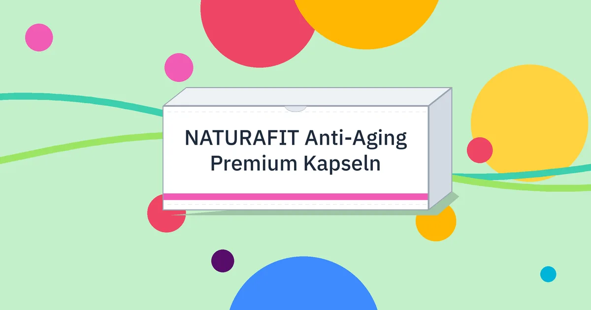 Symbolbild: Packung mit der Aufschrift NATURAFIT Anti-Aging Premium Kapseln (PZN 14240512) – Verfügbarkeit und Bezug in Apotheken in Frankfurt am Main