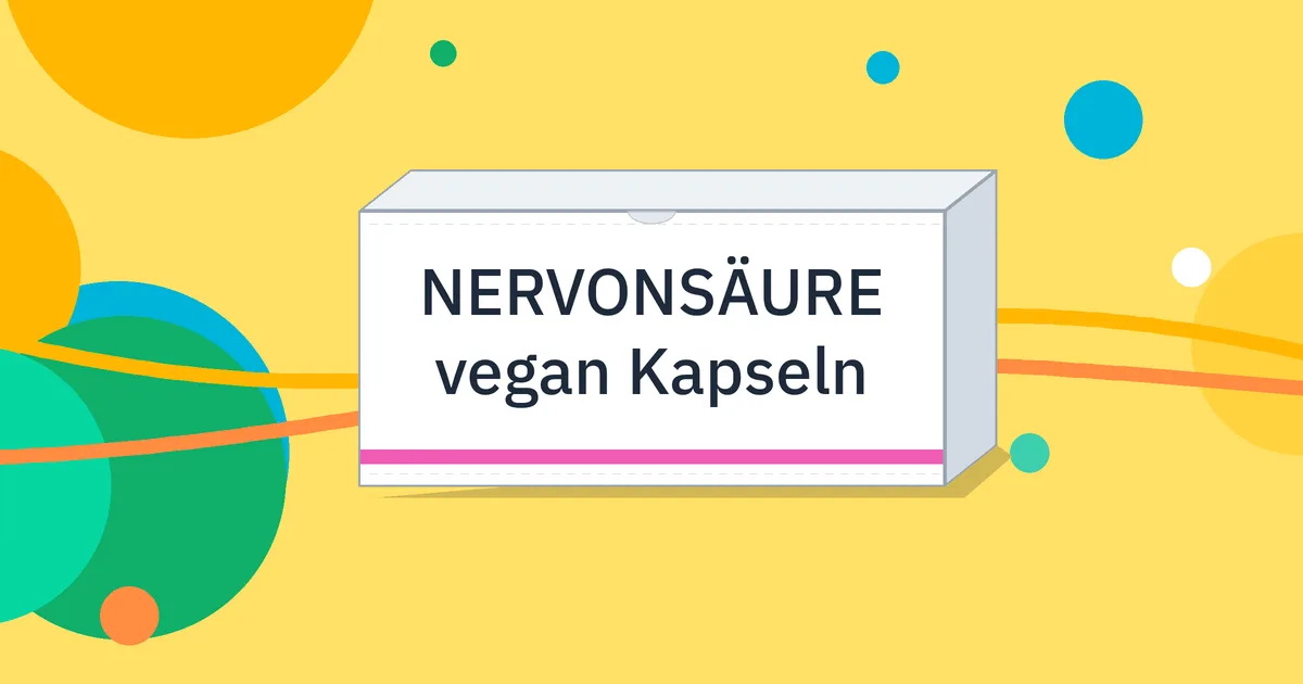 Symbolbild: Packung mit der Aufschrift NERVONSÄURE vegan Kapseln (PZN 20210521) – Verfügbarkeit und Bezug in Apotheken in Frankfurt am Main