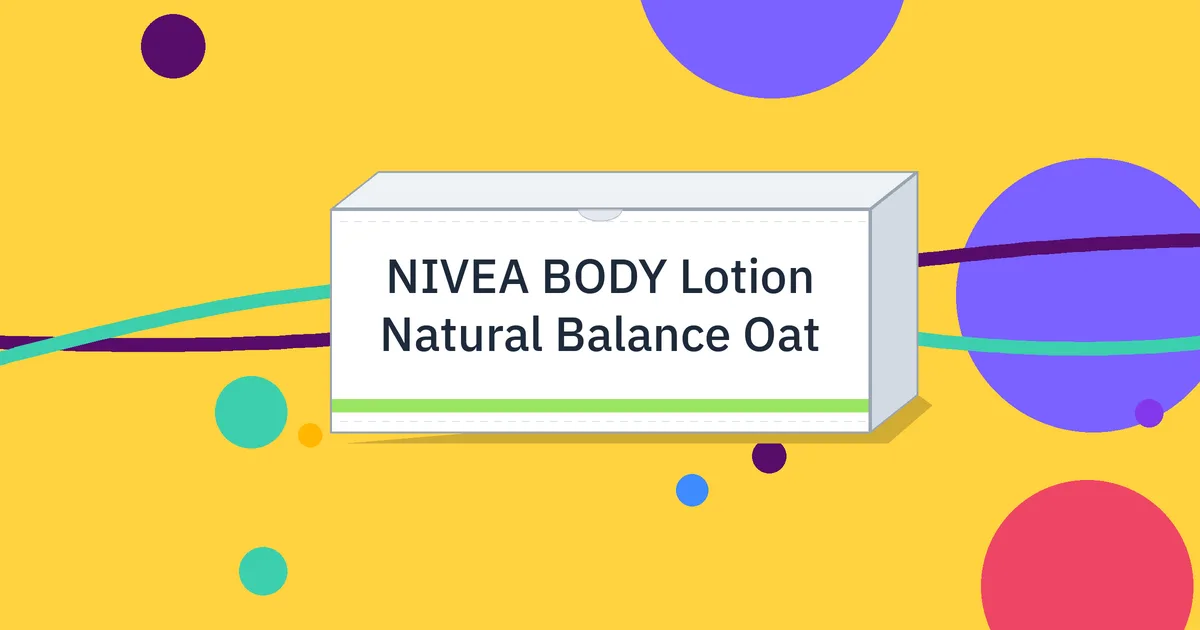 Symbolbild: Packung mit der Aufschrift NIVEA BODY Lotion Natural Balance Oat (PZN 17623917) – Verfügbarkeit und Bezug in Apotheken in Frankfurt am Main