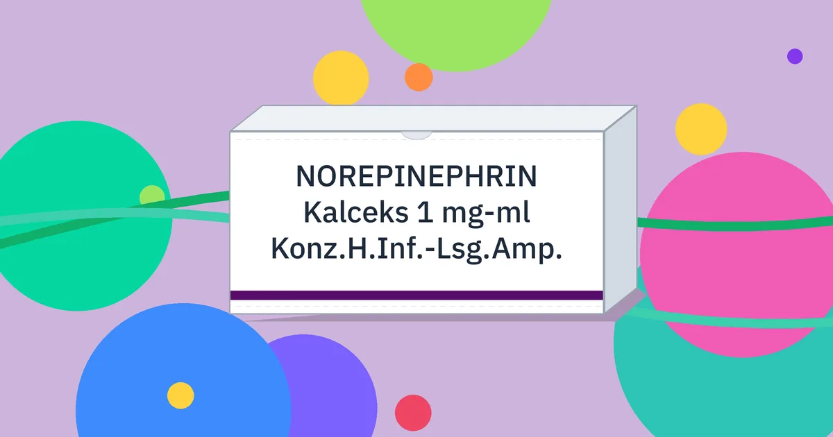 Symbolbild: Packung mit der Aufschrift NOREPINEPHRIN Kalceks 1 mg-ml Konz.H.Inf.-Lsg.Amp. (PZN 18197486) – Verfügbarkeit und Bezug in Apotheken in Frankfurt am Main