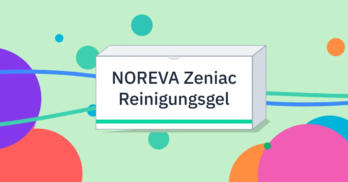 Symbolbild: Packung mit der Aufschrift NOREVA Zeniac Reinigungsgel (PZN 19706458) – Verfügbarkeit und Bezug in Apotheken in Frankfurt am Main
