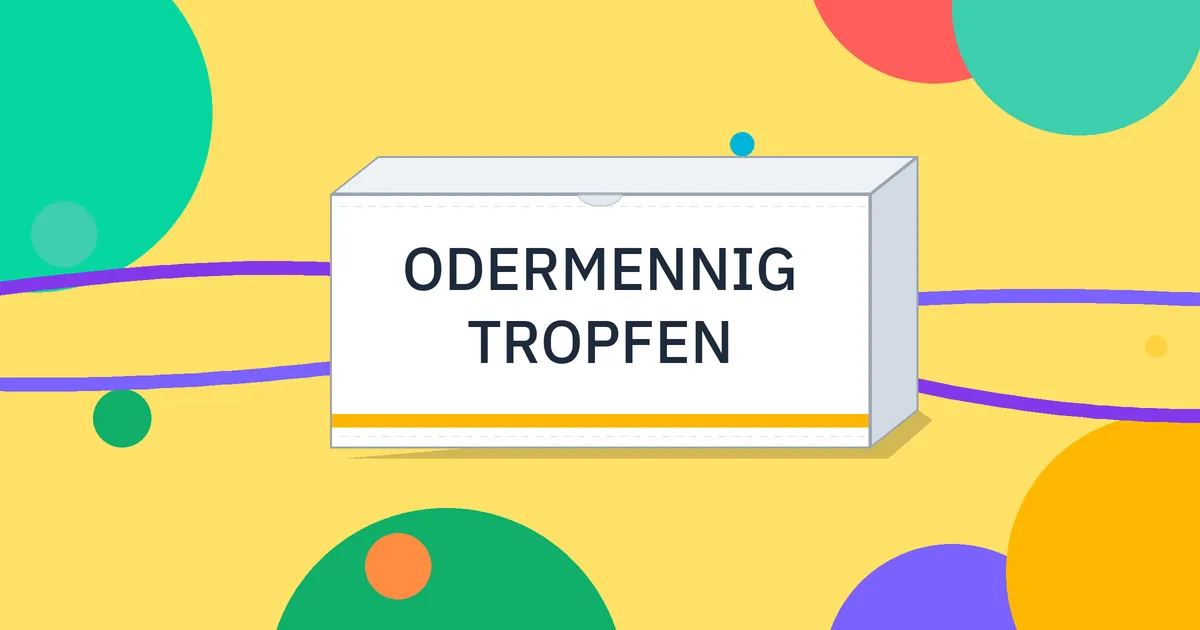 Symbolbild: Packung mit der Aufschrift ODERMENNIG TROPFEN (PZN 14281787) – Verfügbarkeit und Bezug in Apotheken in Frankfurt am Main