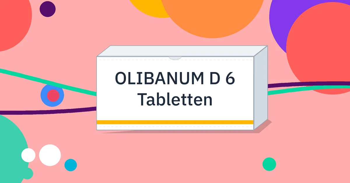Symbolbild: Packung mit der Aufschrift OLIBANUM D 6 Tabletten (PZN 00152690) – Verfügbarkeit und Bezug in Apotheken in Frankfurt am Main