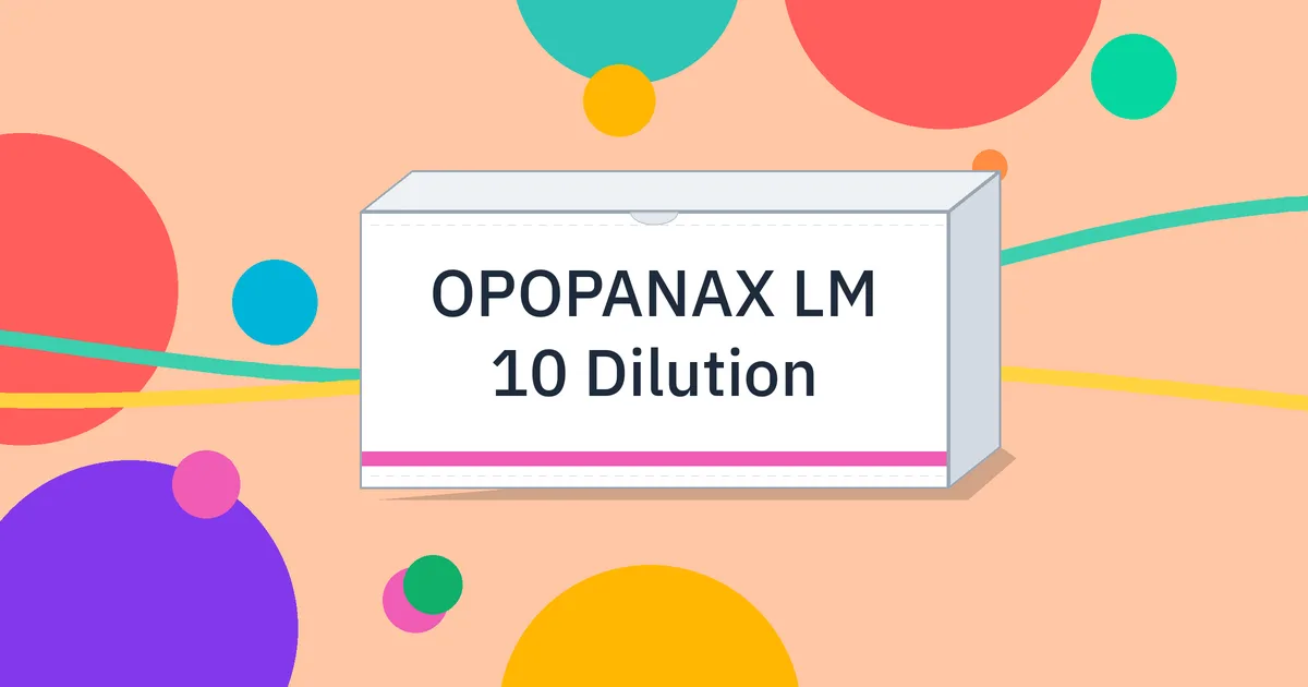 Symbolbild: Packung mit der Aufschrift OPOPANAX LM 10 Dilution (PZN 13627054) – Verfügbarkeit und Bezug in Apotheken in Frankfurt am Main