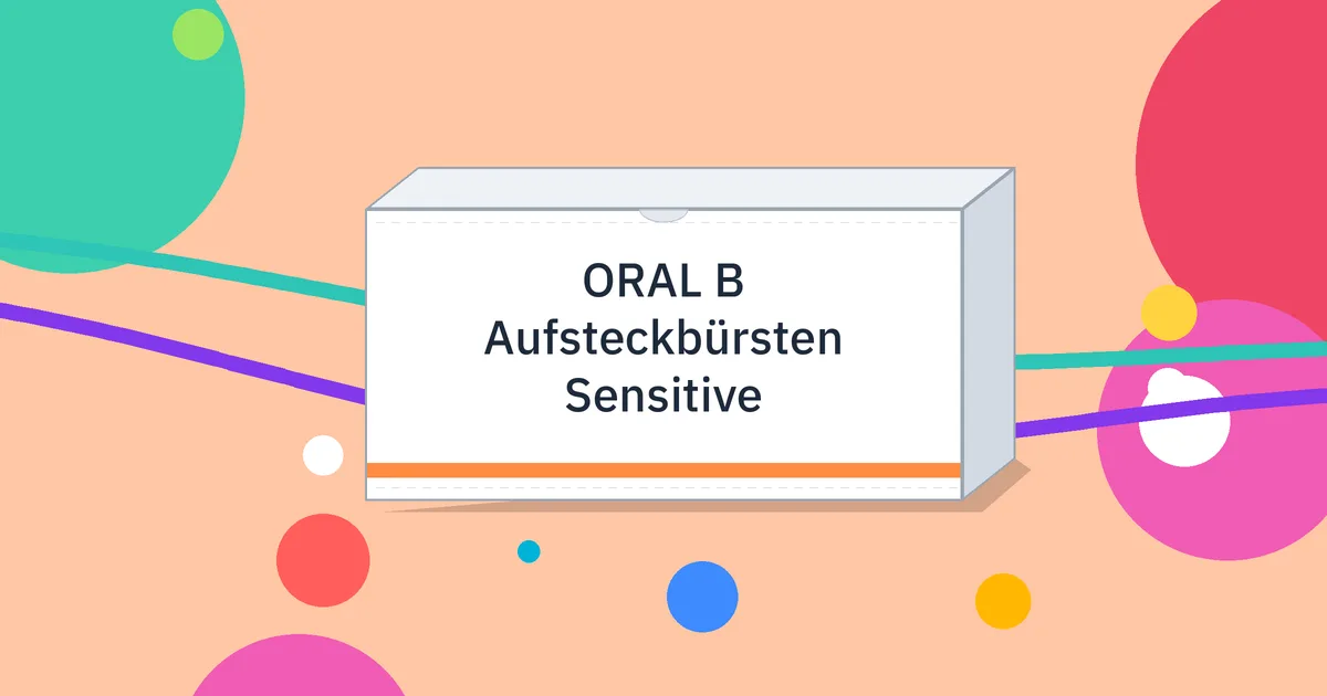 Symbolbild: Packung mit der Aufschrift ORAL B Aufsteckbürsten Sensitive (PZN 04892395) – Verfügbarkeit und Bezug in Apotheken in Frankfurt am Main