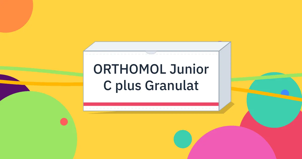 Symbolbild: Packung mit der Aufschrift ORTHOMOL Junior C plus Granulat (PZN 10013222) – Verfügbarkeit und Bezug in Apotheken in Frankfurt am Main