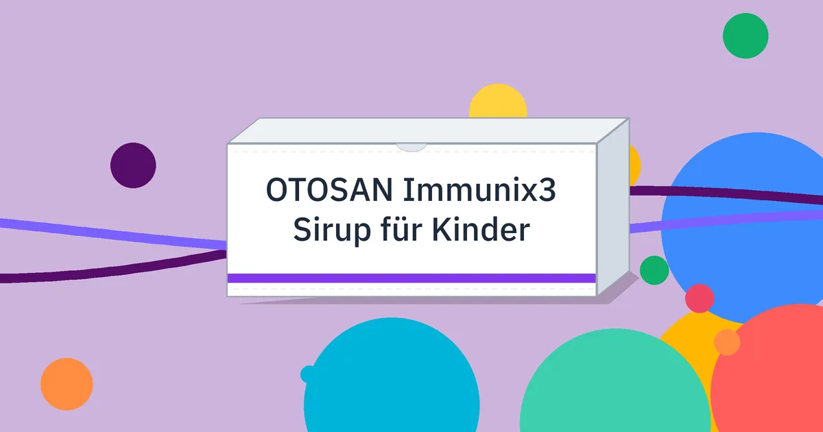 Symbolbild: Packung mit der Aufschrift OTOSAN Immunix3 Sirup für Kinder (PZN 19525627) – Verfügbarkeit und Bezug in Apotheken in Frankfurt am Main