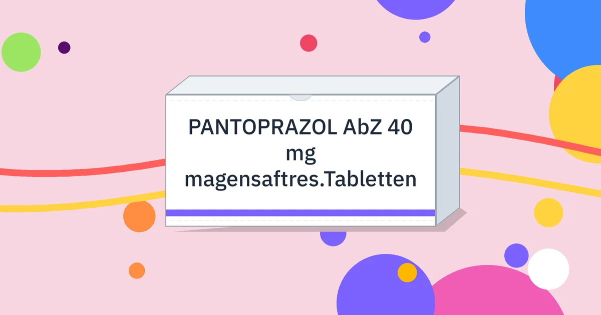 Symbolbild: Packung mit der Aufschrift PANTOPRAZOL AbZ 40 mg magensaftres.Tabletten (PZN 01841977) – Verfügbarkeit und Bezug in Apotheken in Frankfurt am Main