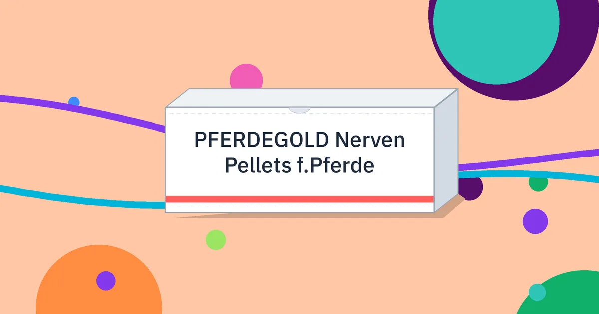 Symbolbild: Packung mit der Aufschrift PFERDEGOLD Nerven Pellets f.Pferde (PZN 18031544) – Verfügbarkeit und Bezug in Apotheken in Frankfurt am Main