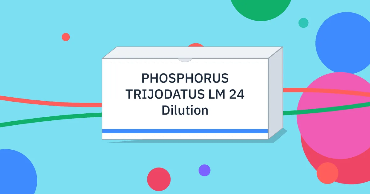 Symbolbild: Packung mit der Aufschrift PHOSPHORUS TRIJODATUS LM 24 Dilution (PZN 13035017) – Verfügbarkeit und Bezug in Apotheken in Frankfurt am Main