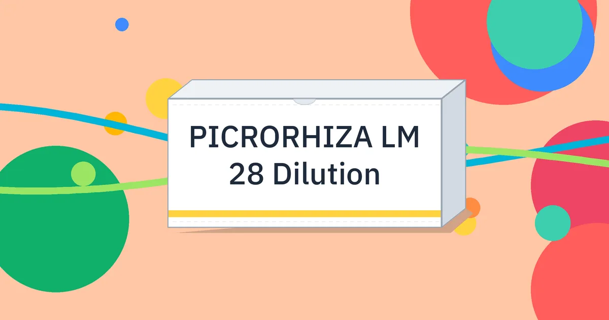 Symbolbild: Packung mit der Aufschrift PICRORHIZA LM 28 Dilution (PZN 13641781) – Verfügbarkeit und Bezug in Apotheken in Frankfurt am Main