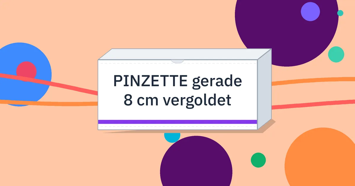 Symbolbild: Packung mit der Aufschrift PINZETTE gerade 8 cm vergoldet (PZN 18106816) – Verfügbarkeit und Bezug in Apotheken in Frankfurt am Main