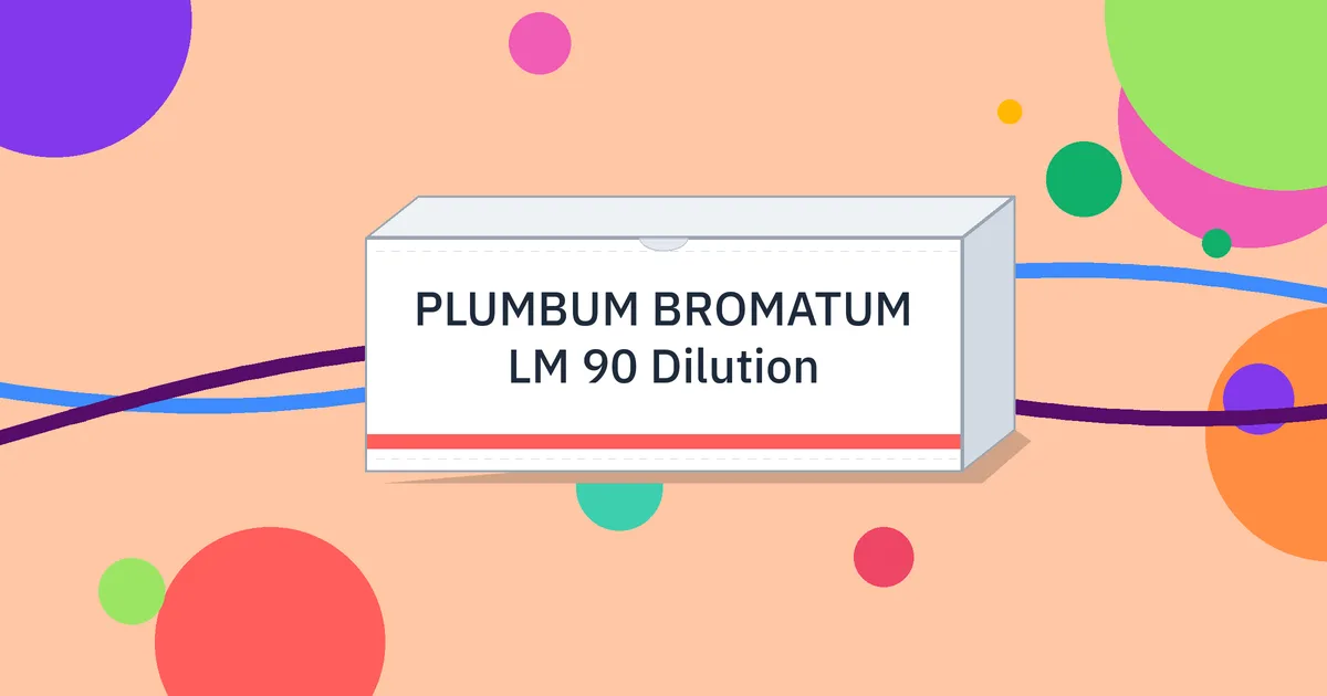 Symbolbild: Packung mit der Aufschrift PLUMBUM BROMATUM LM 90 Dilution (PZN 13040030) – Verfügbarkeit und Bezug in Apotheken in Frankfurt am Main
