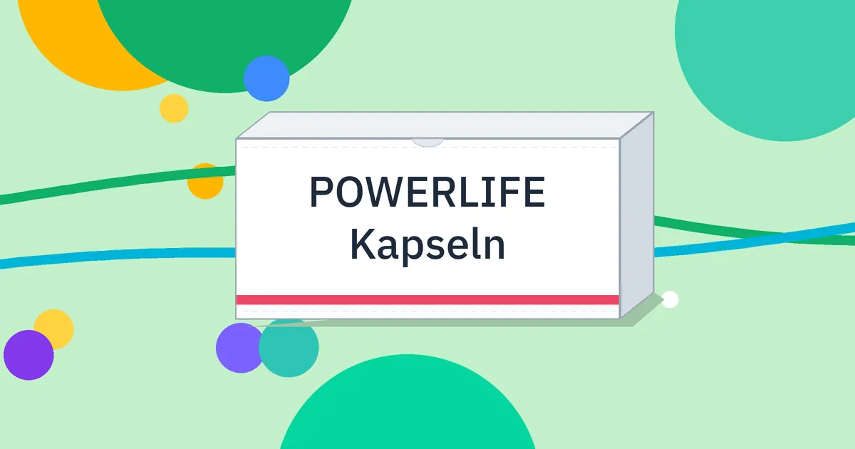 Symbolbild: Packung mit der Aufschrift POWERLIFE Kapseln (PZN 02757167) – Verfügbarkeit und Bezug in Apotheken in Frankfurt am Main