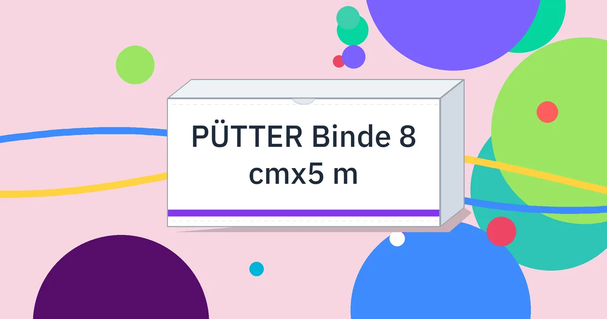 Symbolbild: Packung mit der Aufschrift PÜTTER Binde 8 cmx5 m (PZN 18363298) – Verfügbarkeit und Bezug in Apotheken in Frankfurt am Main