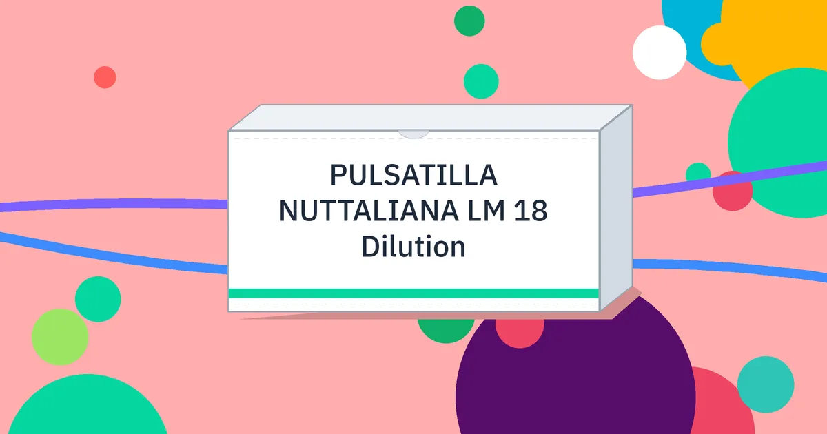 Symbolbild: Packung mit der Aufschrift PULSATILLA NUTTALIANA LM 18 Dilution (PZN 13671380) – Verfügbarkeit und Bezug in Apotheken in Frankfurt am Main