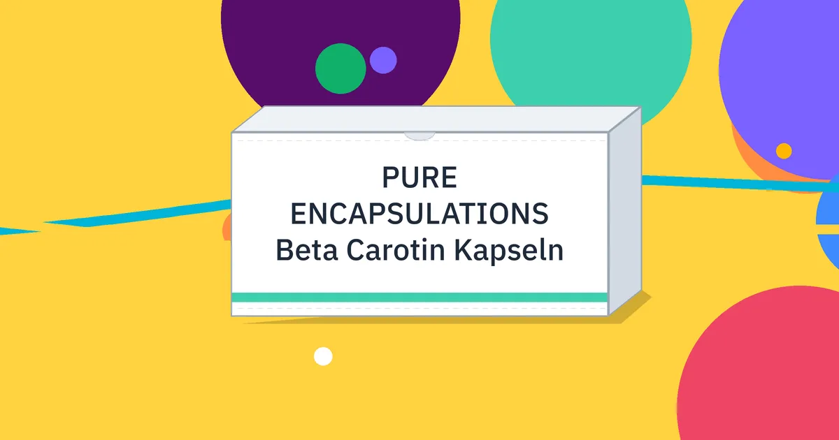 Symbolbild: Packung mit der Aufschrift PURE ENCAPSULATIONS Beta Carotin Kapseln (PZN 10194809) – Verfügbarkeit und Bezug in Apotheken in Frankfurt am Main