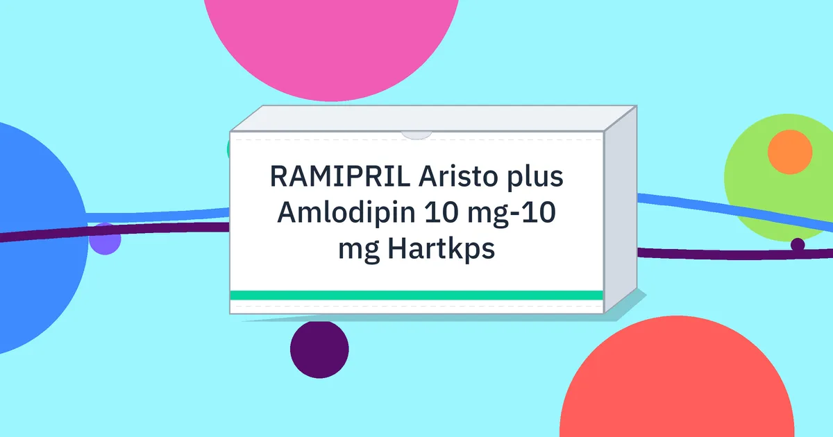 Symbolbild: Packung mit der Aufschrift RAMIPRIL Aristo plus Amlodipin 10 mg-10 mg Hartkps (PZN 13880468) – Verfügbarkeit und Bezug in Apotheken in Frankfurt am Main