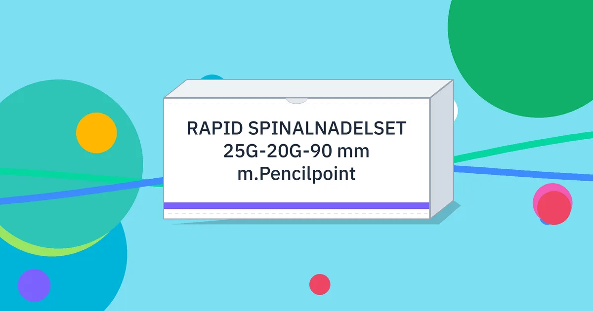 Symbolbild: Packung mit der Aufschrift RAPID SPINALNADELSET 25G-20G-90 mm m.Pencilpoint (PZN 09216115) – Verfügbarkeit und Bezug in Apotheken in Frankfurt am Main