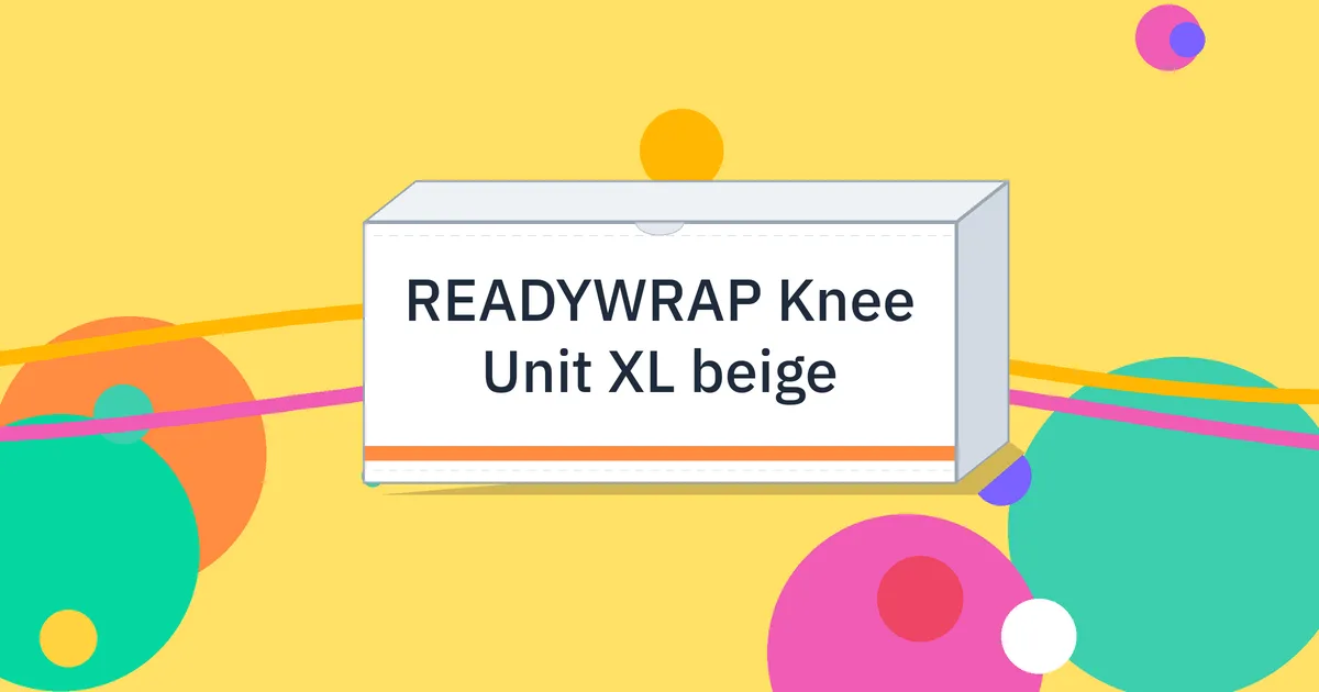 Symbolbild: Packung mit der Aufschrift READYWRAP Knee Unit XL beige (PZN 16566761) – Verfügbarkeit und Bezug in Apotheken in Frankfurt am Main