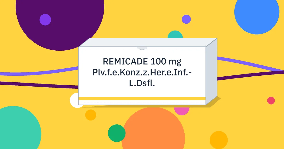 Symbolbild: Packung mit der Aufschrift REMICADE 100 mg Plv.f.e.Konz.z.Her.e.Inf.-L.Dsfl. (PZN 15658188) – Verfügbarkeit und Bezug in Apotheken in Frankfurt am Main