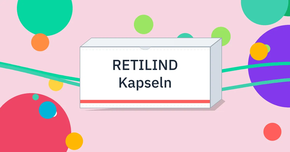 Symbolbild: Packung mit der Aufschrift RETILIND Kapseln (PZN 16042331) – Verfügbarkeit und Bezug in Apotheken in Frankfurt am Main