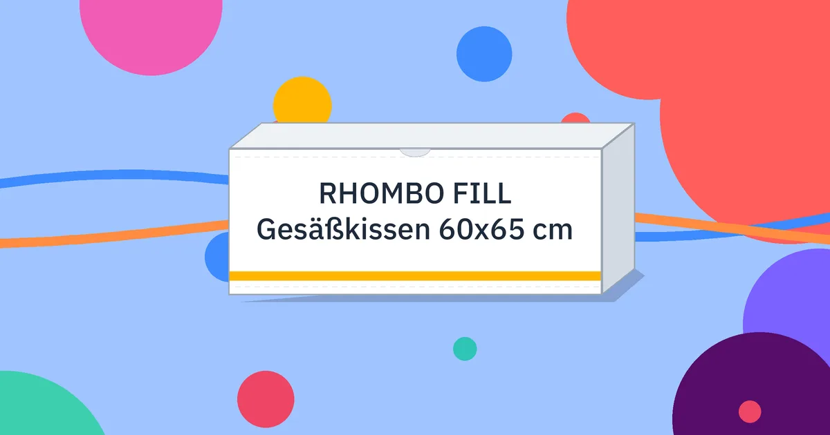 Symbolbild: Packung mit der Aufschrift RHOMBO FILL Gesäßkissen 60x65 cm (PZN 03947102) – Verfügbarkeit und Bezug in Apotheken in Frankfurt am Main
