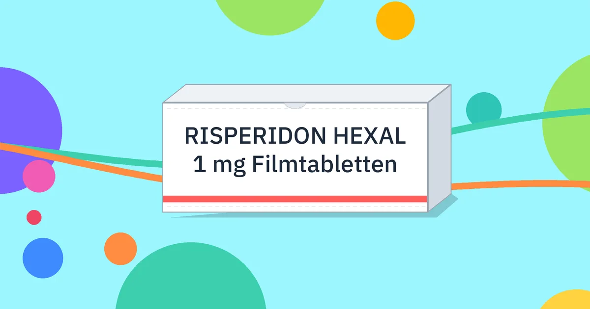 Symbolbild: Packung mit der Aufschrift RISPERIDON HEXAL 1 mg Filmtabletten (PZN 04156207) – Verfügbarkeit und Bezug in Apotheken in Frankfurt am Main