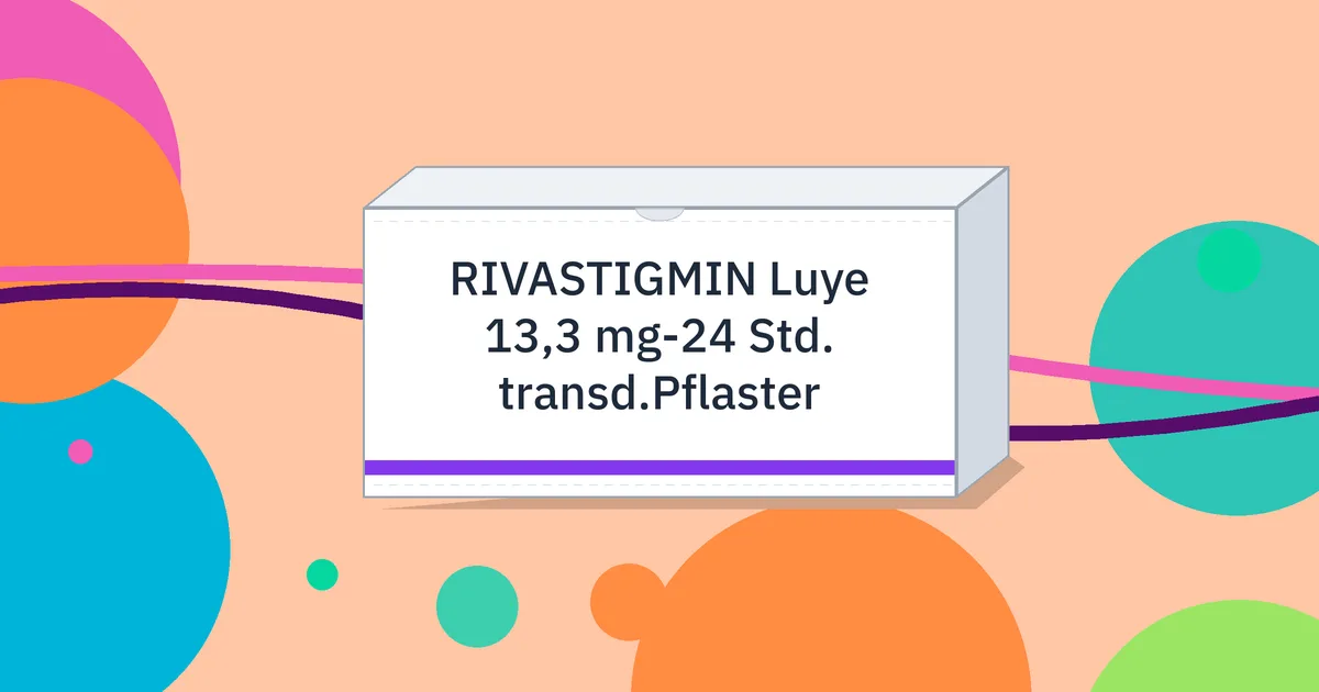 Symbolbild: Packung mit der Aufschrift RIVASTIGMIN Luye 13,3 mg-24 Std. transd.Pflaster (PZN 05525227) – Verfügbarkeit und Bezug in Apotheken in Frankfurt am Main