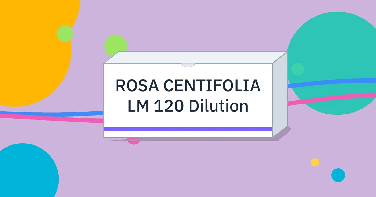 Symbolbild: Packung mit der Aufschrift ROSA CENTIFOLIA LM 120 Dilution (PZN 13056120) – Verfügbarkeit und Bezug in Apotheken in Frankfurt am Main