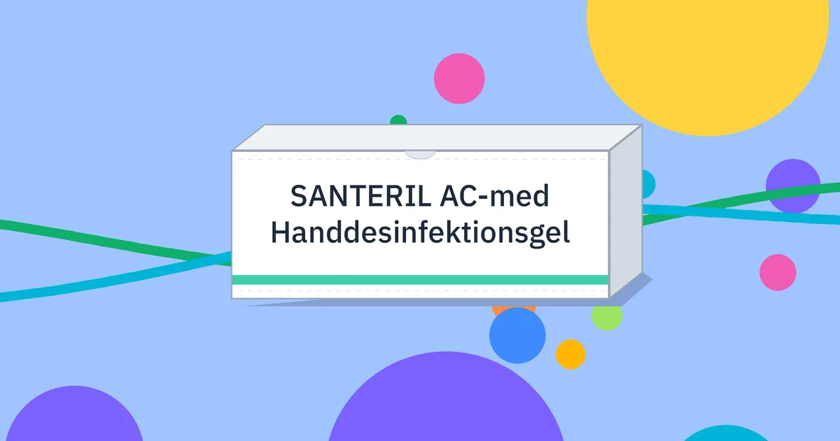 Symbolbild: Packung mit der Aufschrift SANTERIL AC-med Handdesinfektionsgel (PZN 16618908) – Verfügbarkeit und Bezug in Apotheken in Frankfurt am Main